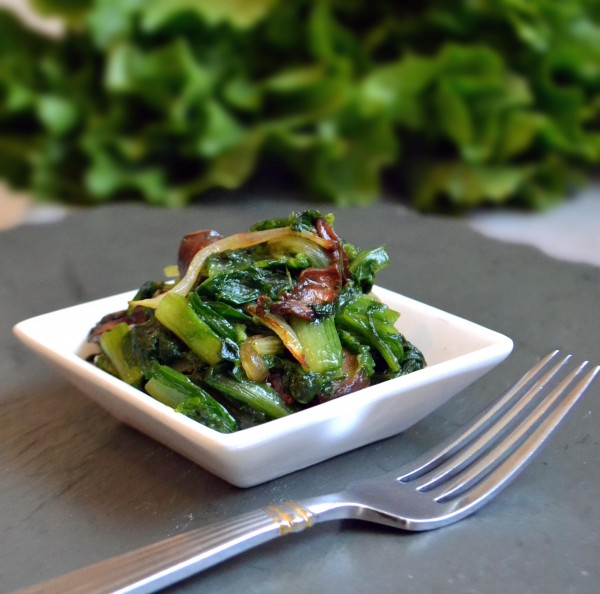 Sauteed Escarole with Mushrooms – good gruel